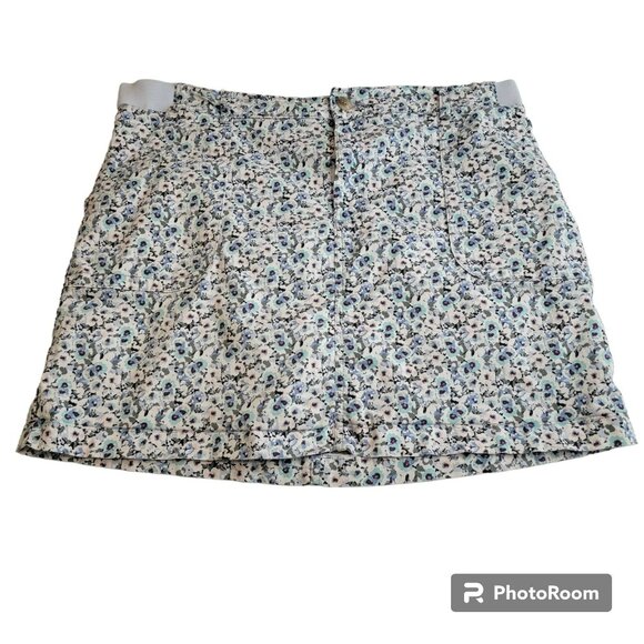 Lee | Shorts | Lee Skort Women 8 Pastel Blue Pink Floral Print Lined ...